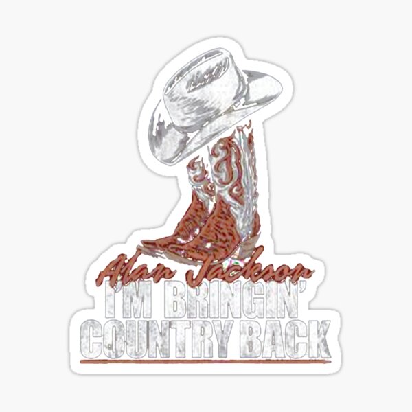 "Alan Jackson Retro Country FanArt" Sticker for Sale by junezb11miriam ...