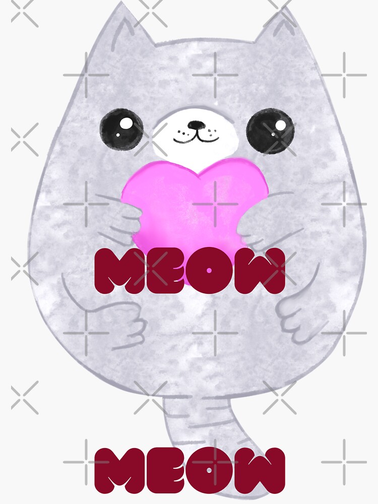 "Kitten for girls. Meow meow" Sticker for Sale by EMIPRINCESS | Redbubble