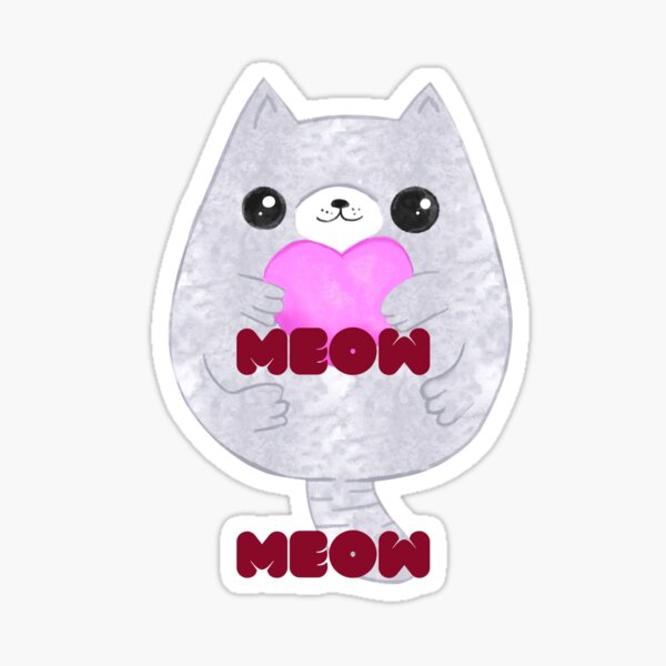 "Kitten for girls. Meow meow" Sticker for Sale by EMIPRINCESS | Redbubble
