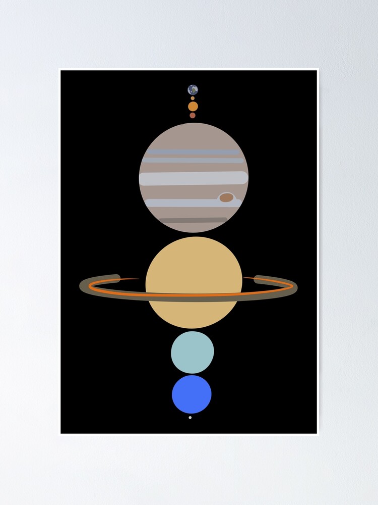 "Solar system simple and minimalistic design" Poster for Sale by ...