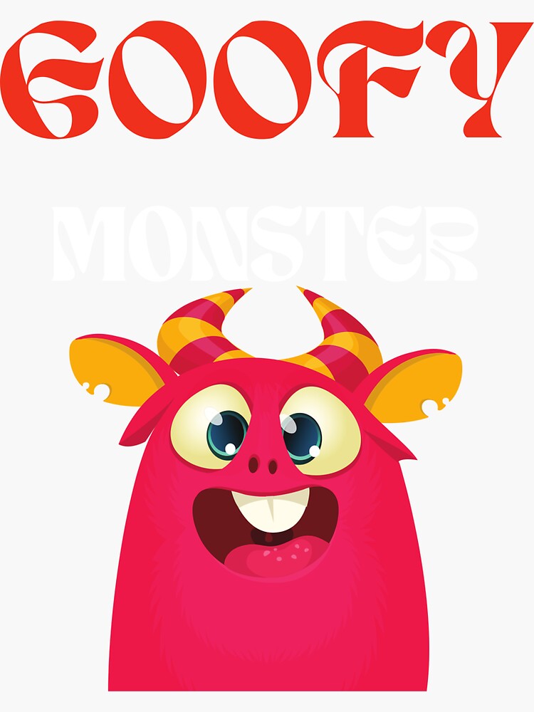 "Goofy Monster" Sticker for Sale by Solomonsel | Redbubble