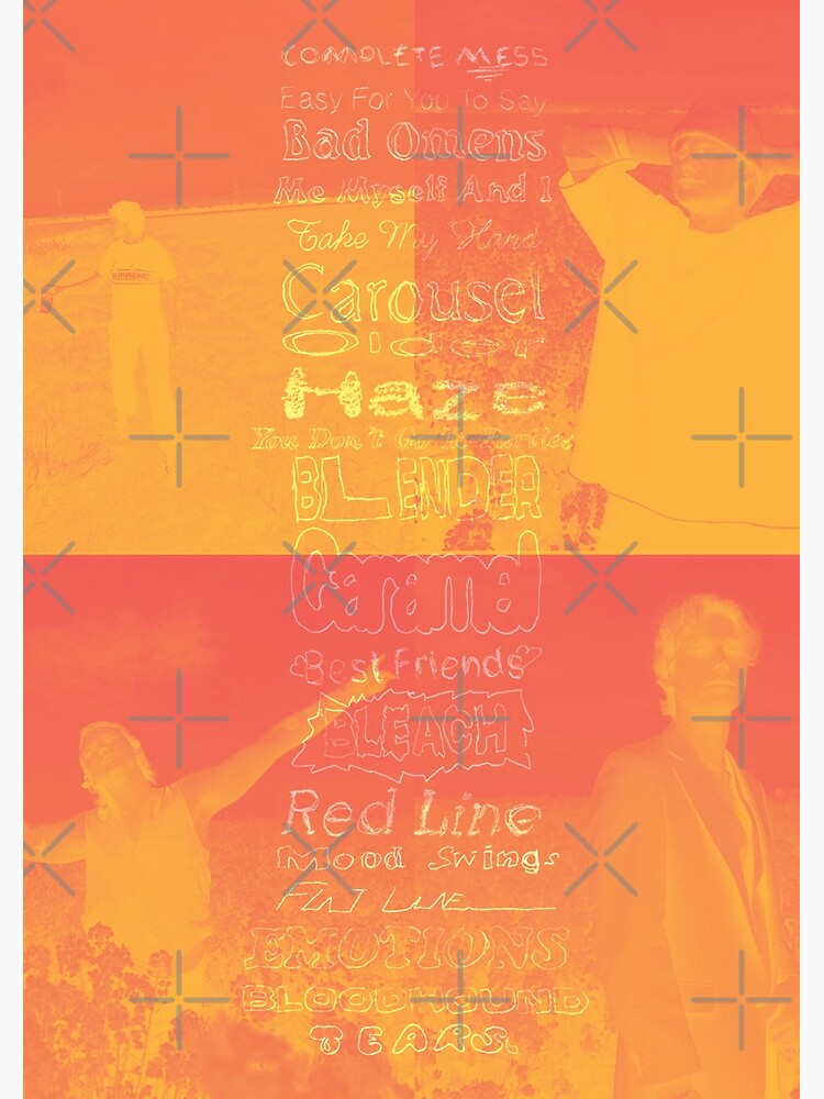 "5sos5 tracklist poster orange" Poster for Sale by Maybeemaud | Redbubble