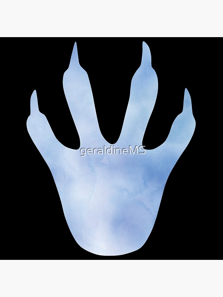 "Blue Watercolor Crocodile Paw Print" Art Print for Sale by geraldineMS ...