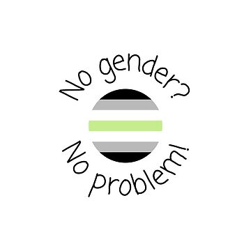 "No gender? No problem! (Agender flag)" Sticker for Sale by ...