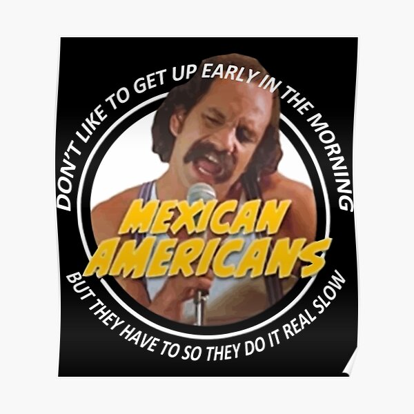 "Cheech And Chong Mexican Americans Song Racerback" Poster for Sale by ...