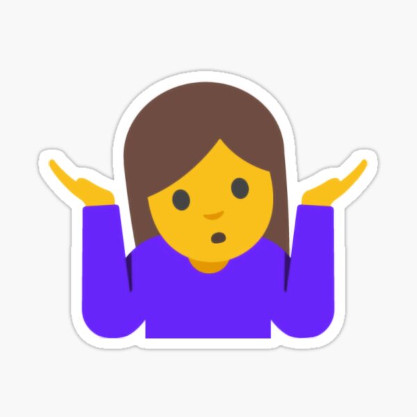 Shrug Emoji Stickers | Redbubble