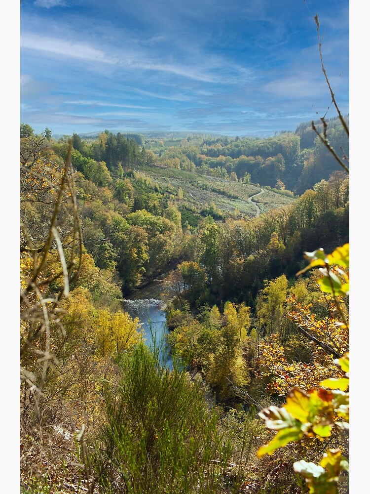 "Autumnal landscape of Le Herou, a spectacular cliff near the Ourthe ...