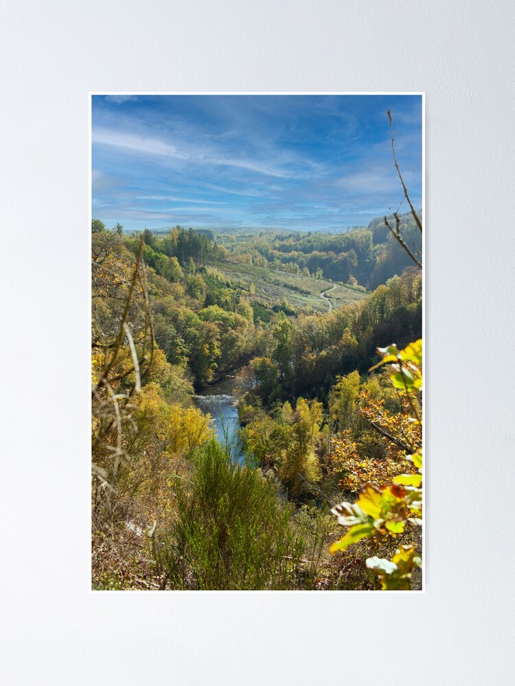 "Autumnal landscape of Le Herou, a spectacular cliff near the Ourthe ...