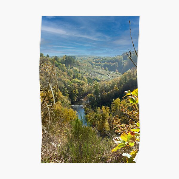 "Autumnal landscape of Le Herou, a spectacular cliff near the Ourthe ...