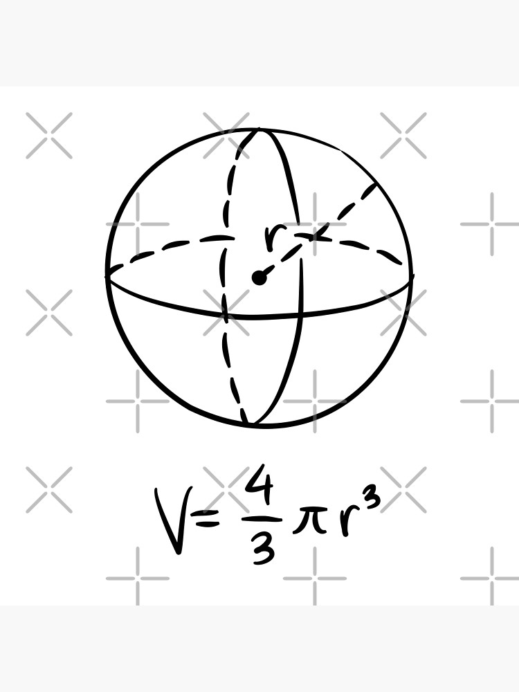 "Volume of Sphere Math equations Math formulas" Poster for Sale by ...