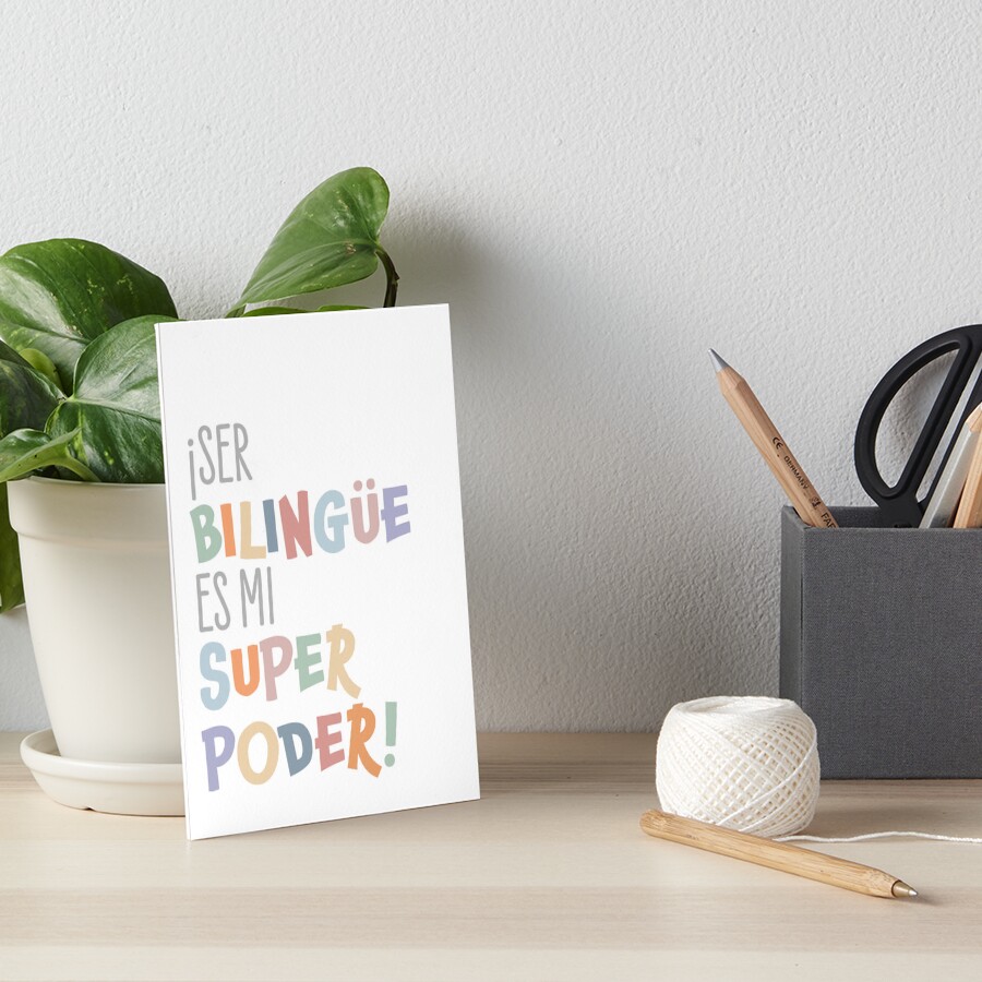 "Being Bilingual is my Super Power! Spanish Print for Bedroom, Nursery ...