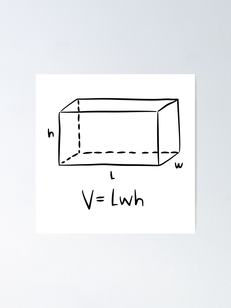 "Volume of Cuboid Rectangle Math equations Math formulas" Poster for ...