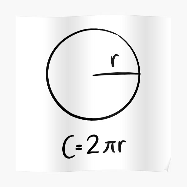 "Circumference of Circle Math equations Math formulas" Poster for Sale ...