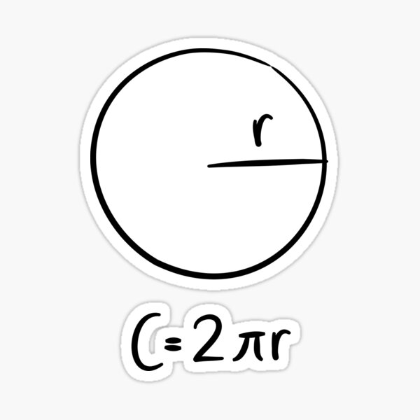 "Circumference of Circle Math equations Math formulas" Sticker for Sale ...