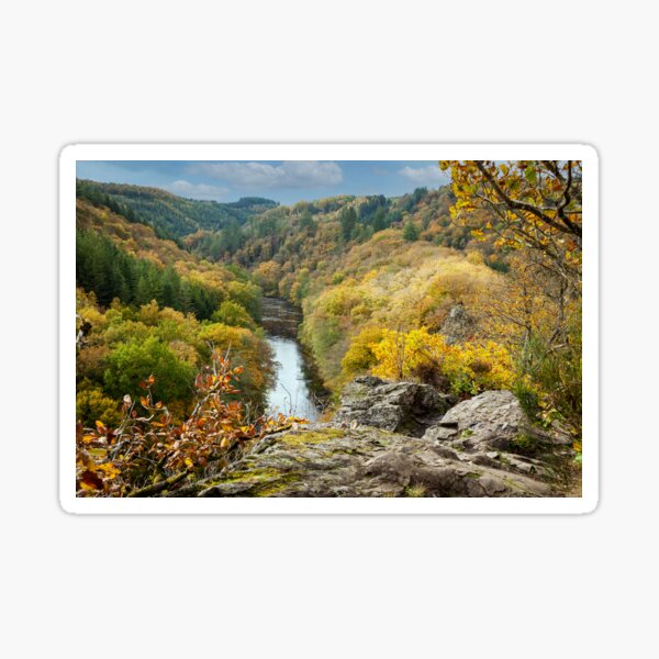 "The spectacular cliff Le Herou near the Ourthe river in the Ardennes ...