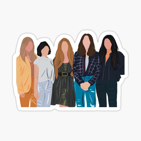 "PLL Girls" Sticker for Sale by Rosadarose | Redbubble