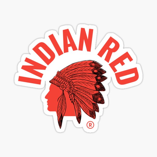 "INDIAN RED logo original design" Sticker for Sale by Pilot1917 | Redbubble