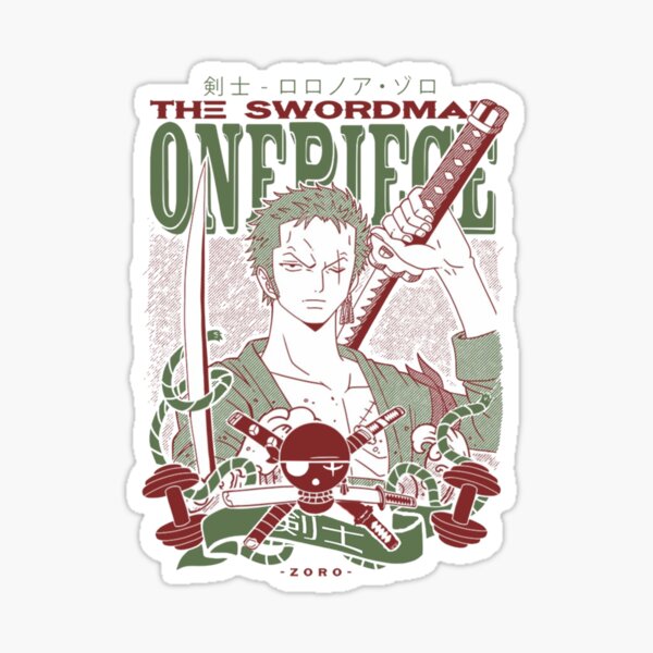 "One Piece - Zoro Roronoa" Sticker for Sale by Kurtfsdottir | Redbubble