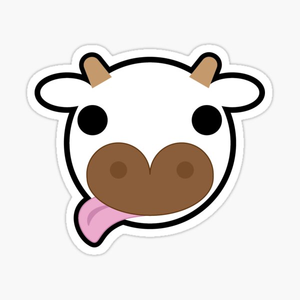 "Derpy White Cow" Sticker for Sale by DMarxGraphix | Redbubble