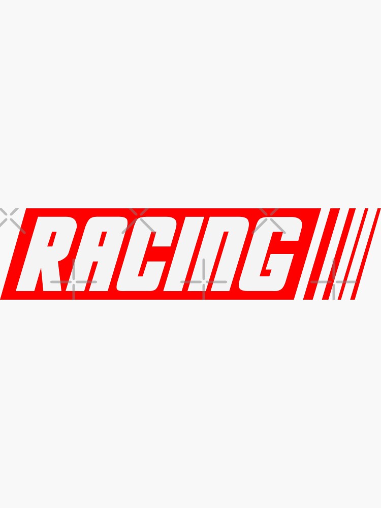 "Racing" Sticker for Sale by thesmokeydogs | Redbubble