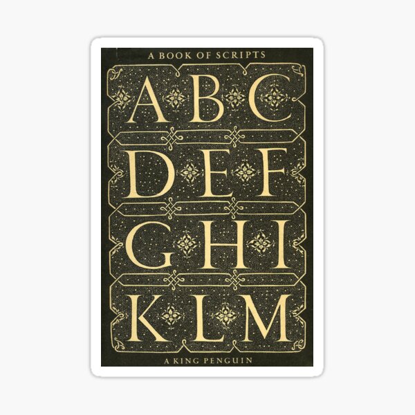 "A Book of Scripts (1950) - Vintage Book Cover" Sticker for Sale by ...