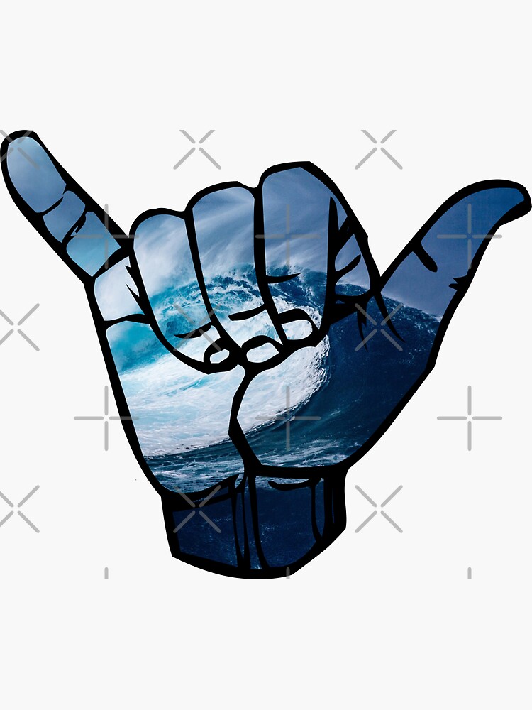 "Shaka " Sticker for Sale by MadEDesigns | Redbubble