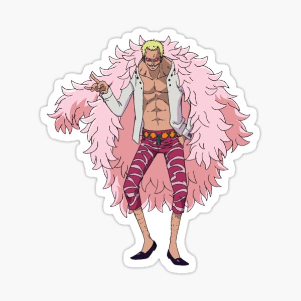"Donquixote Doflamingo one piece" Sticker for Sale by ImaeBlock | Redbubble