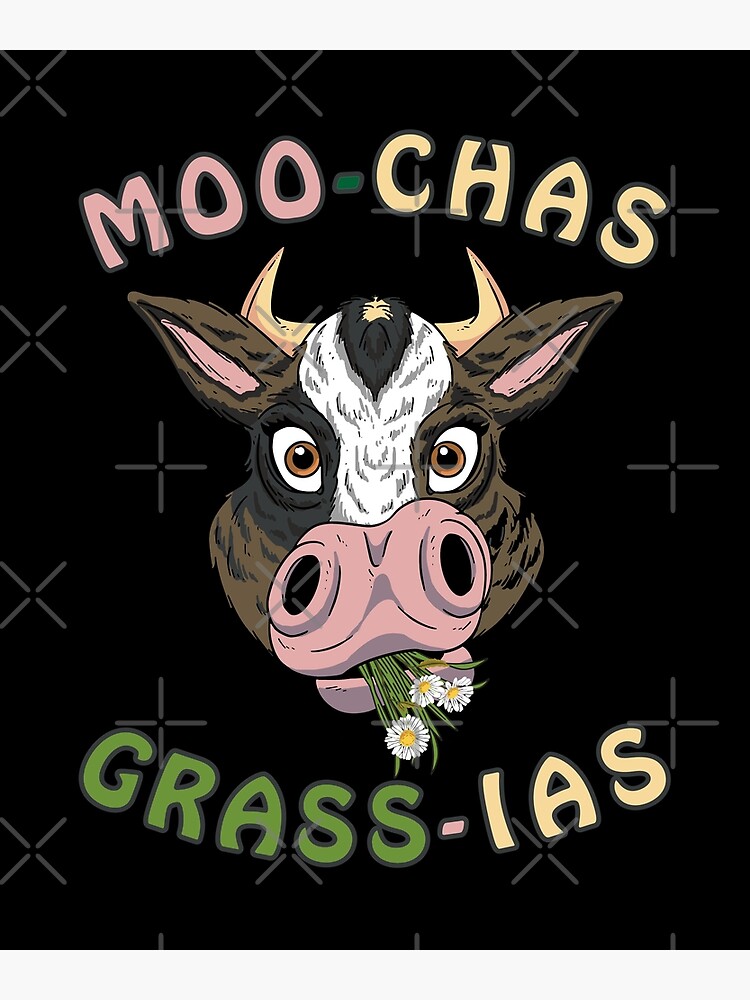 "Moo-chas Grass-ias Farm Girl" Poster for Sale by ChrSch74 | Redbubble