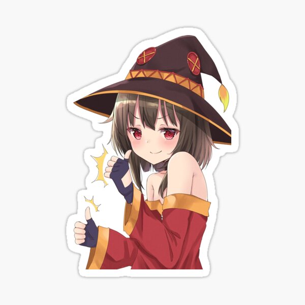 "Konosuba Smiling Megumin !" Sticker for Sale by ShindouArt | Redbubble