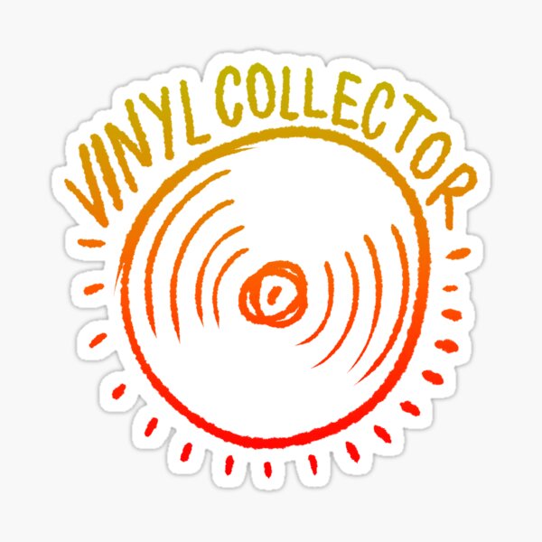 "Gift for vinyl records collector" Sticker for Sale by dconciente ...
