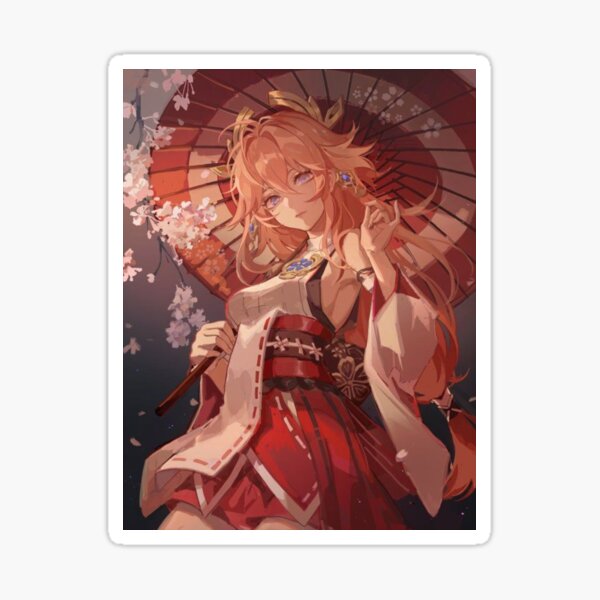 "Genshin Impact, Yae Miko" Sticker for Sale by anasshop25 | Redbubble