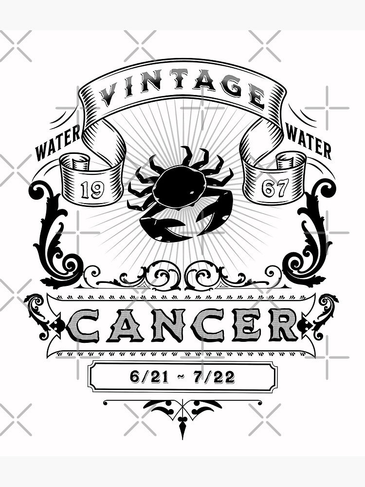 Póster «El signo zodiacal de Cáncer en blanco y negro 1967» de ...