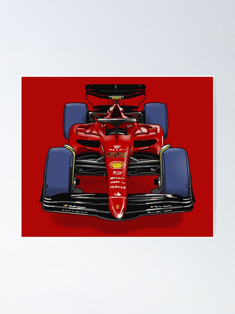 "Scuderia Ferrari Formula 1 car 55 sf22" Poster for Sale by Derwatt ...
