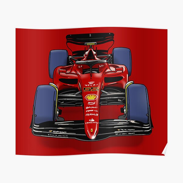 "Scuderia Ferrari Formula 1 car 55 sf22" Poster for Sale by Derwatt ...
