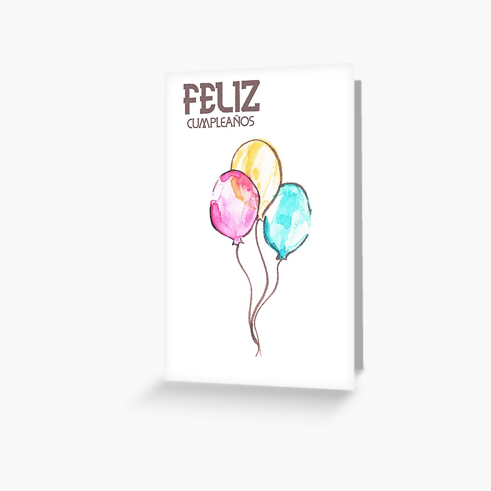 "Spanish happy birthday card with text in Spanish language (Feliz ...