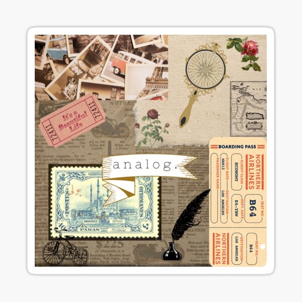 "vintage collage" Sticker for Sale by yourteamgirl | Redbubble