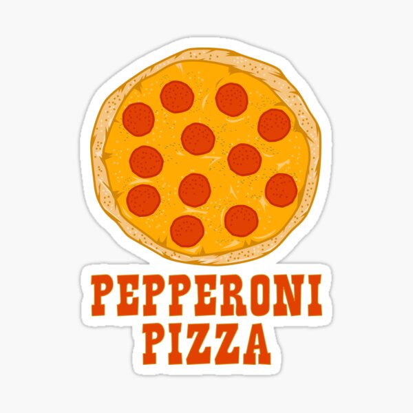 "Pepperoni Pizza" Sticker for Sale by joseartgel | Redbubble