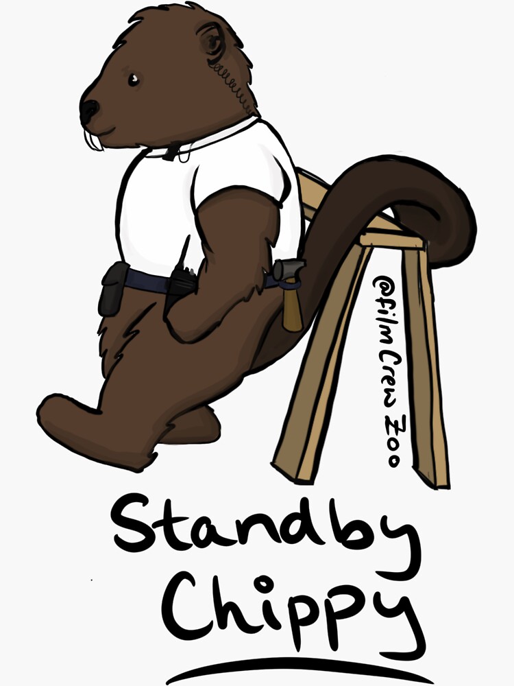 "Standby Chippy Beaver" Sticker for Sale by Aoifekmurray | Redbubble