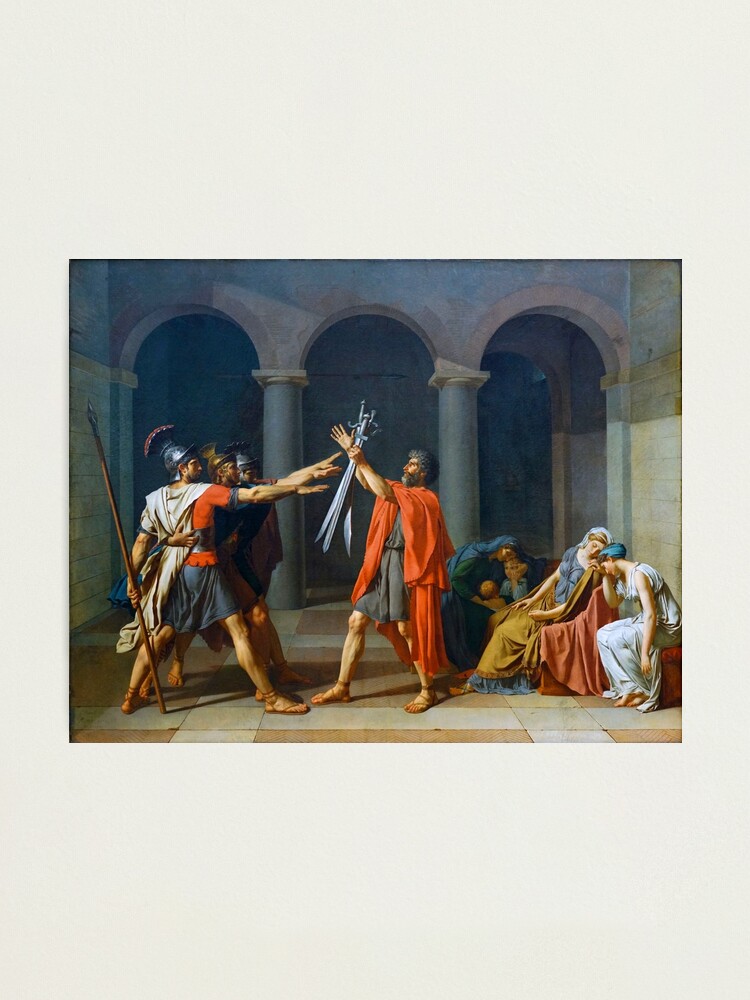 Lámina fotográfica «Juramento de los Horacios de Jacques-Louis David (1784) Juramento de los ...