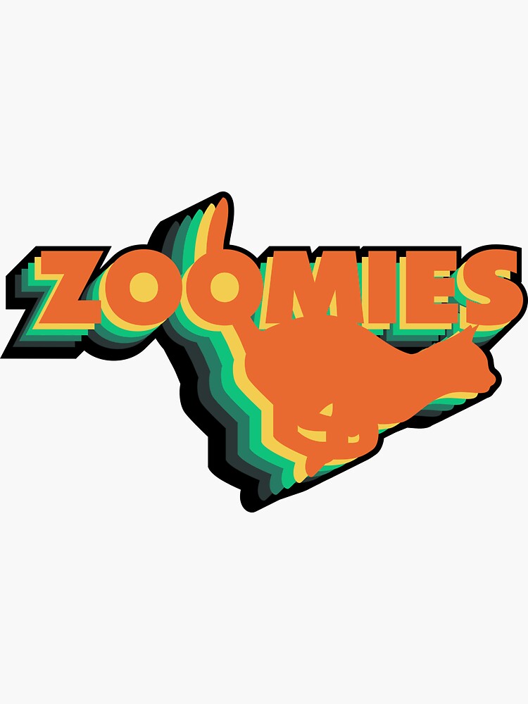 "Zoomies Cat" Sticker for Sale by PoormanToast | Redbubble