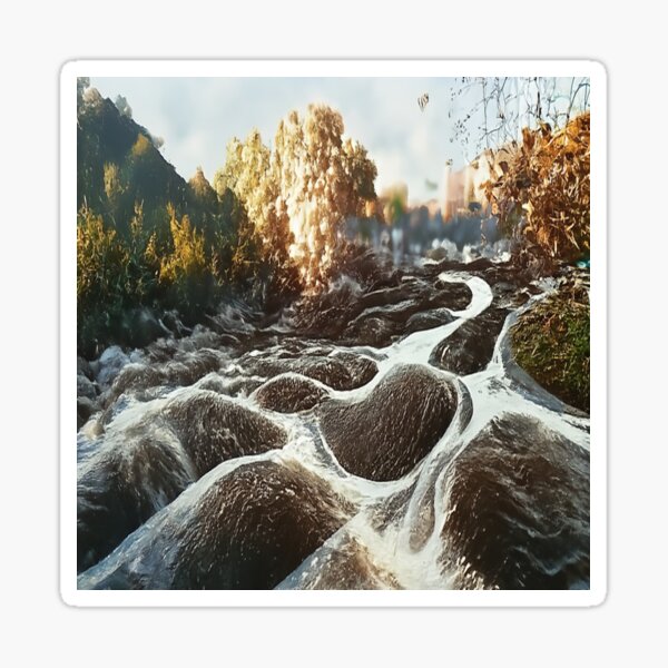 "River flow" Sticker for Sale by Treetopsun | Redbubble