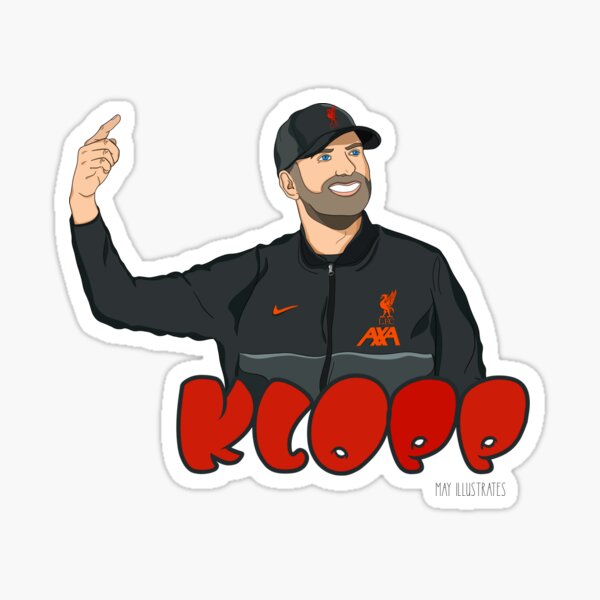 "Klopp illustration " Sticker for Sale by MayIllustrates | Redbubble