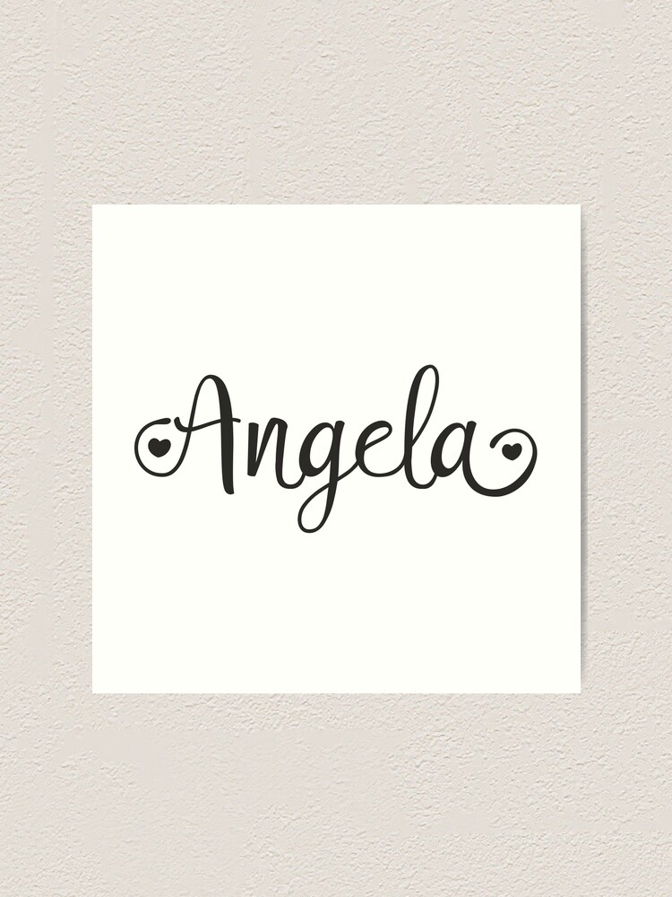 Lámina artística for Sale con la obra «Nombre de Angela, Caligrafía de ...