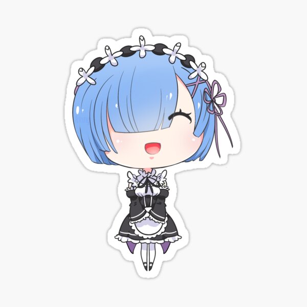 "Happy Rem Re Zero" Sticker for Sale by Arkuny | Redbubble