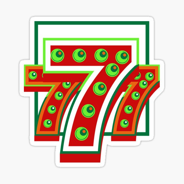 "Triple Seven - Lucky Seven" Sticker for Sale by LTM-tee | Redbubble