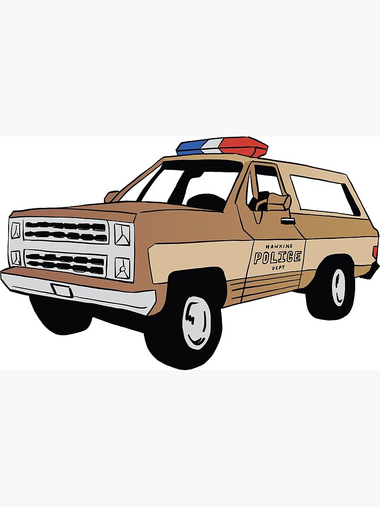 Lámina fotográfica «Netflix Stranger Things Hopper Policía Ford Bronco ...