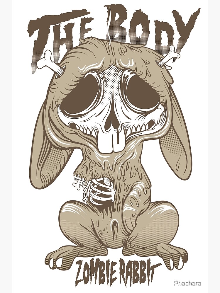 "Zombie Rabbit" Poster for Sale by Phachara | Redbubble