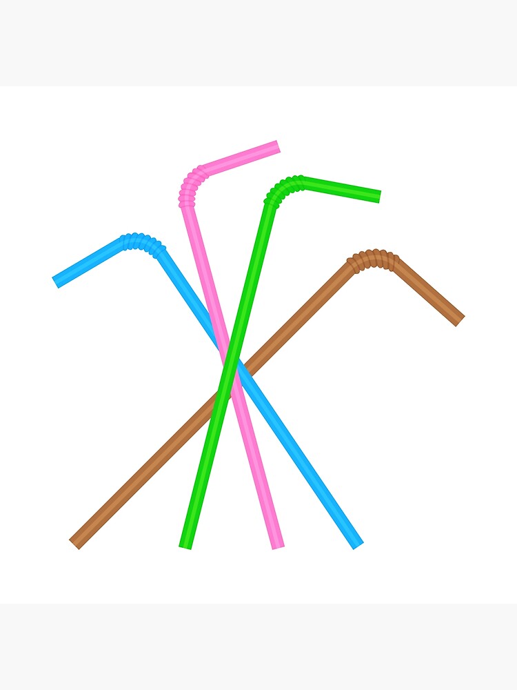 "straws, drinking straw sticker" Poster for Sale by Art-Echo | Redbubble