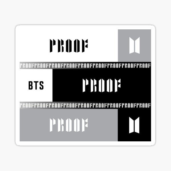 "BTS PROOF" Sticker for Sale by rmint99 | Redbubble