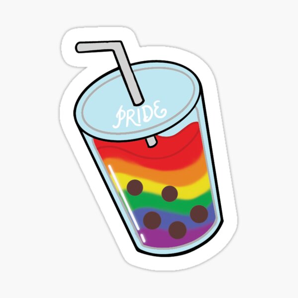 "Pride Boba" Sticker for Sale by jumblejayne | Redbubble